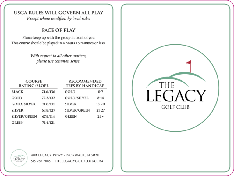 Course Info – The Legacy Golf Club